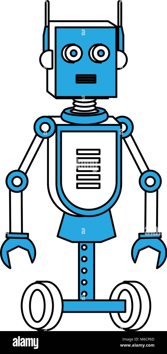 Funny robot cartoon Stock Vector Image & Art - Alamy