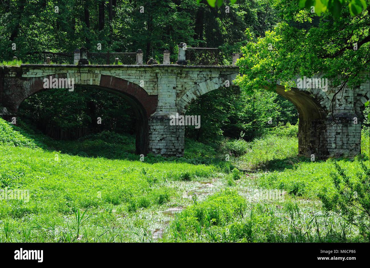 Old stone bridge in manor Serednikovo - recognized pattern of landscape ...