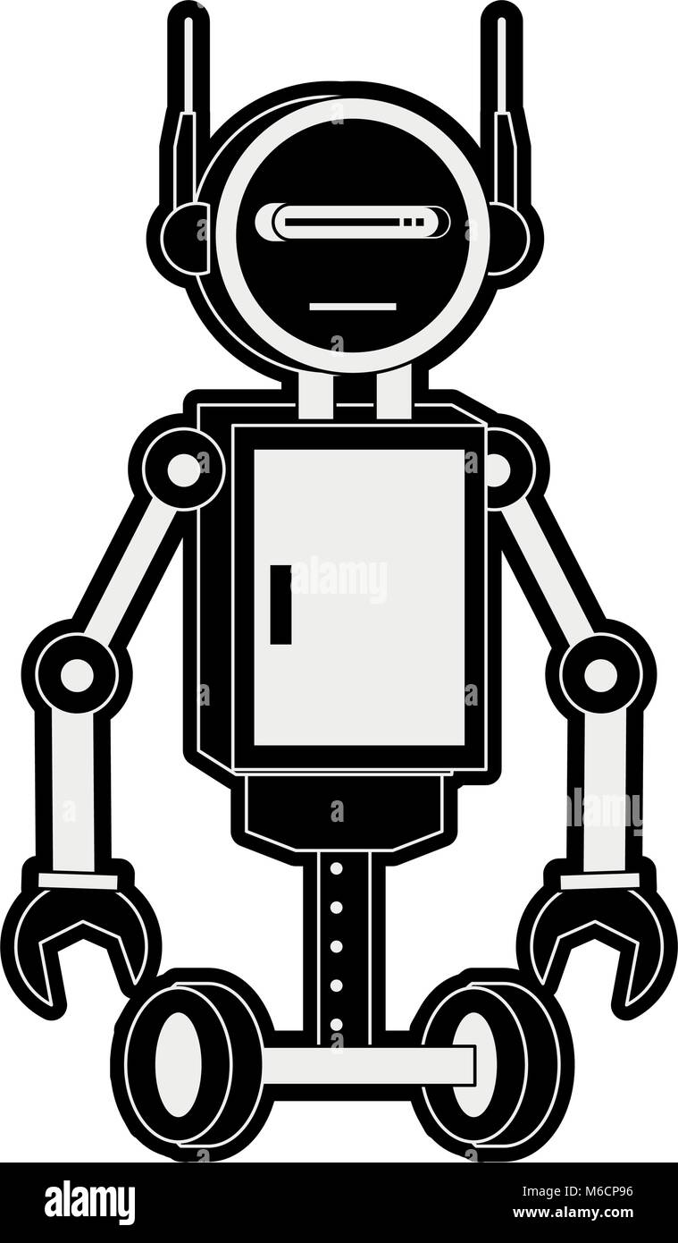 Funny robot cartoon Stock Vector Image & Art - Alamy