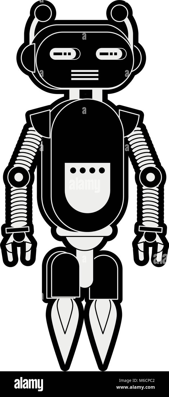 Funny robot cartoon Stock Vector Image & Art - Alamy