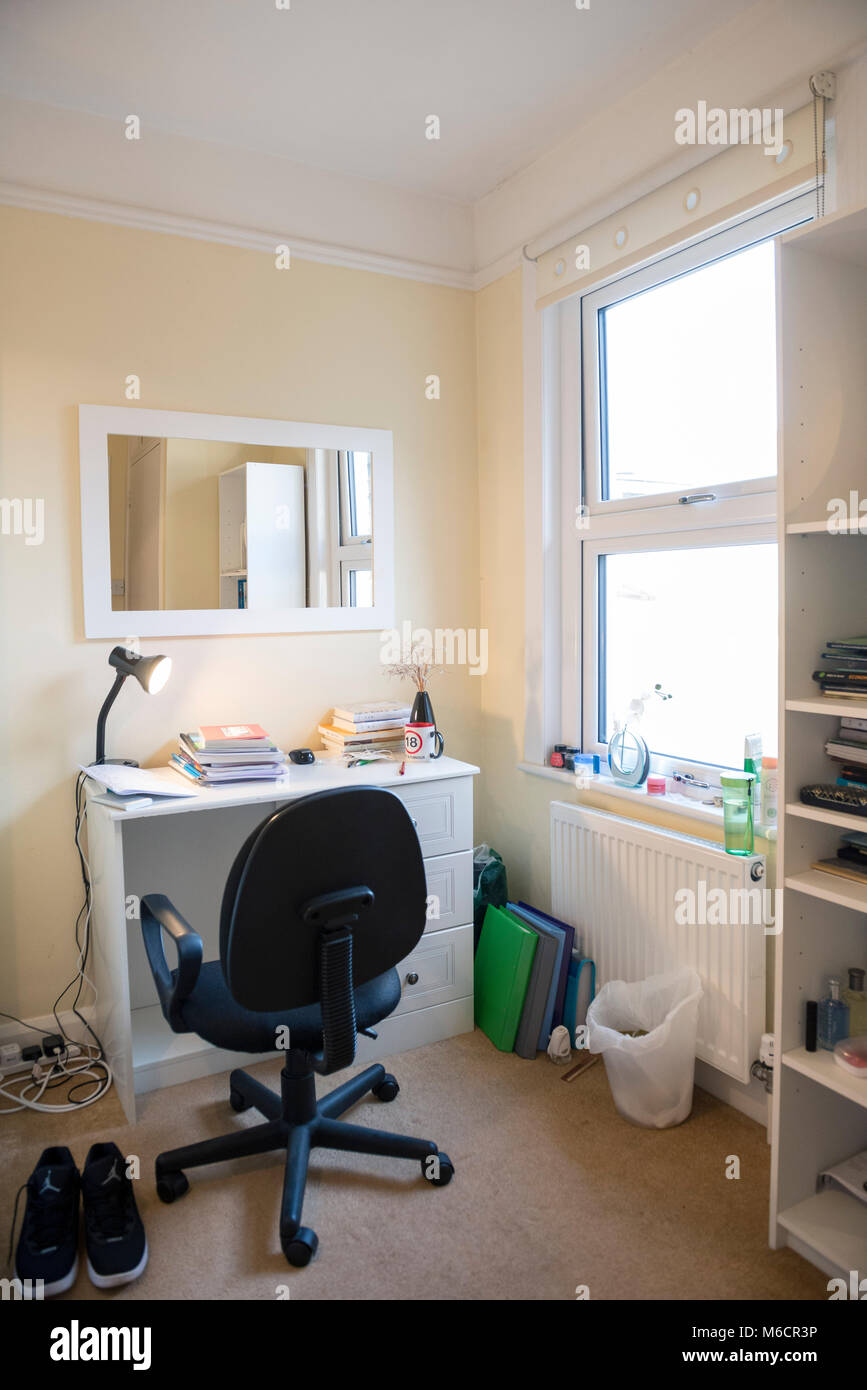 students bedrooms in a student let house while they are staying with ...