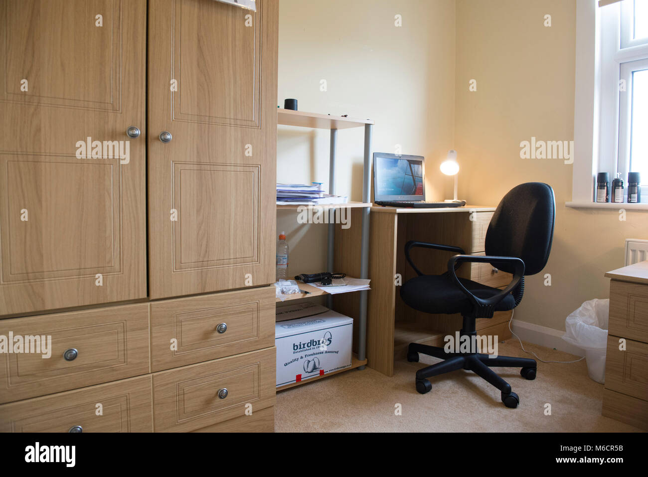 students bedrooms in a student let house while they are staying with ...