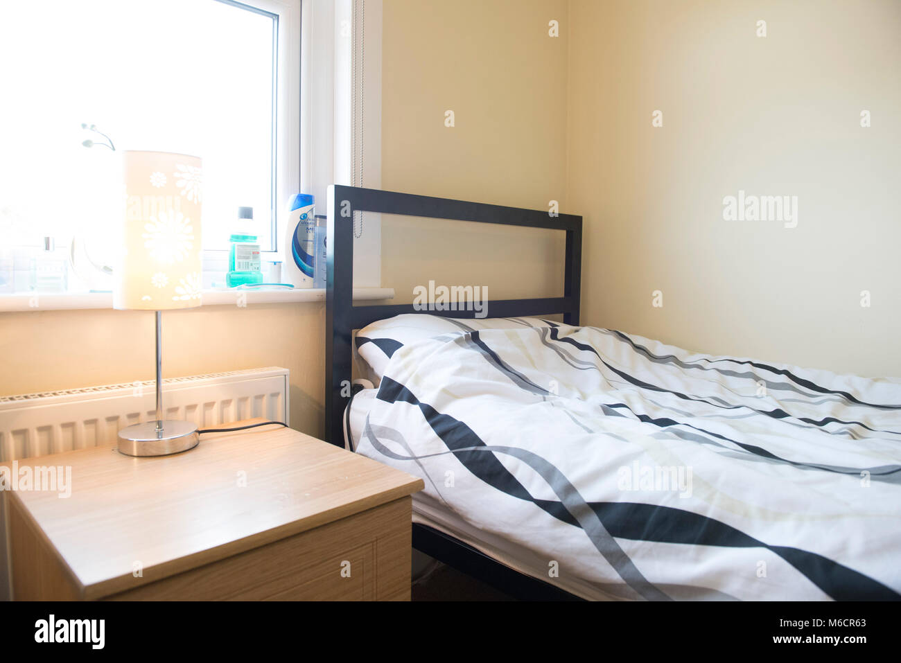 students bedrooms in a student let house while they are staying with ...