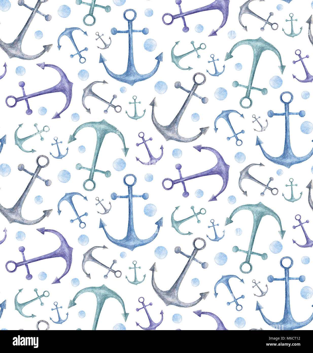 Blue watercolor pattern hi-res stock photography and images - Alamy