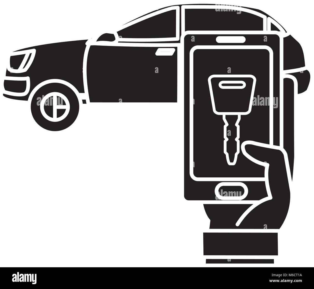 Digital car key icon Cut Out Stock Images & Pictures - Alamy