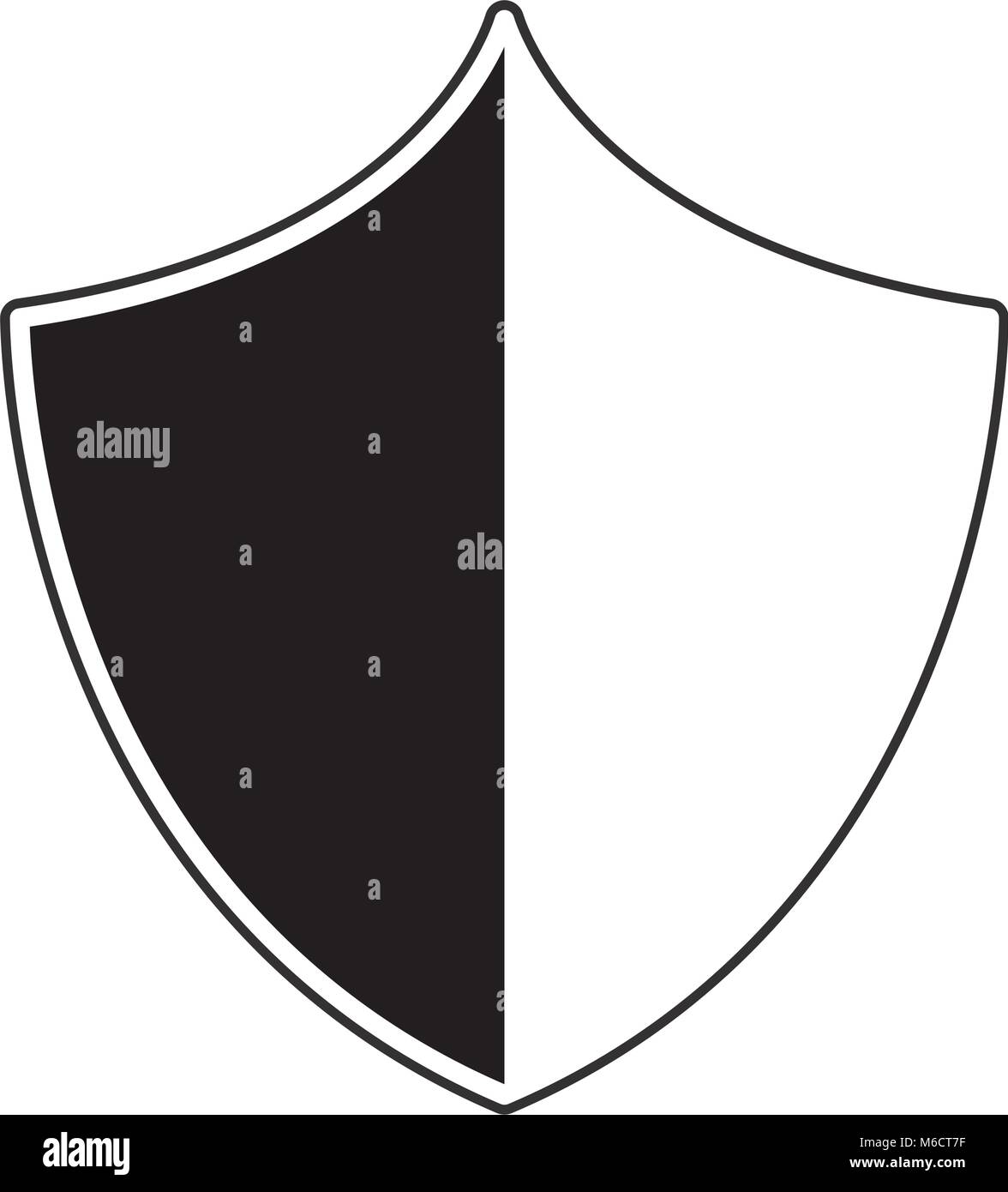 silhouette security shield protection object to privacy Stock Vector ...