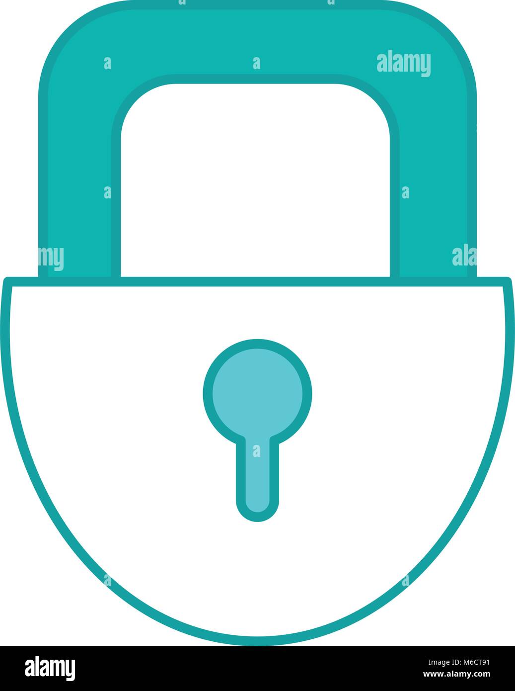 duo color padlock security object to privacy access Stock Vector Image ...