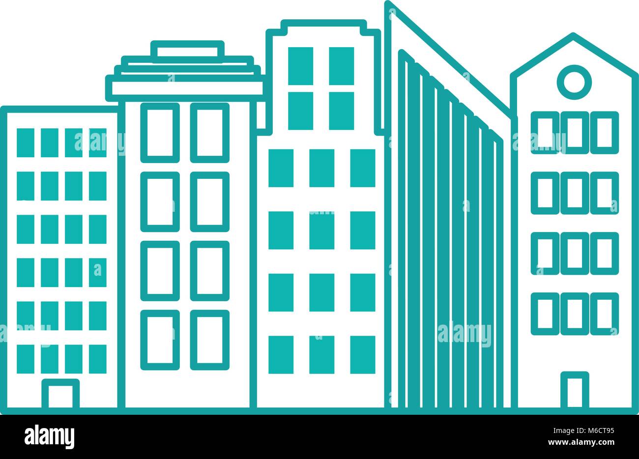 duo color architecture city buildings to modern construction Stock ...