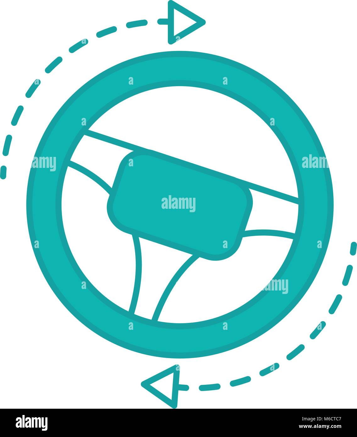 duo color steering wheel car auto drive direction Stock Vector Image ...