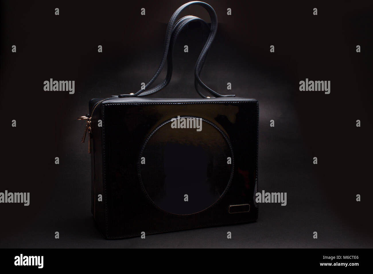 Leather bag. Fashion concept,Trendy black purse Stock Photo - Alamy