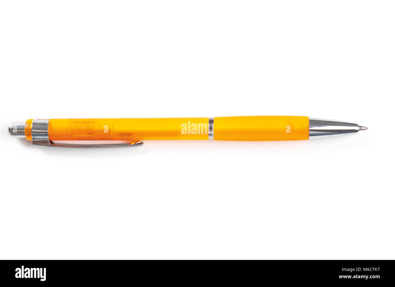 Orange ball-point pen Stock Photo - Alamy