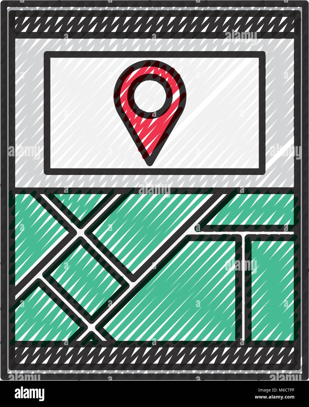 grated modern gps map with location symbol Stock Vector Image & Art - Alamy