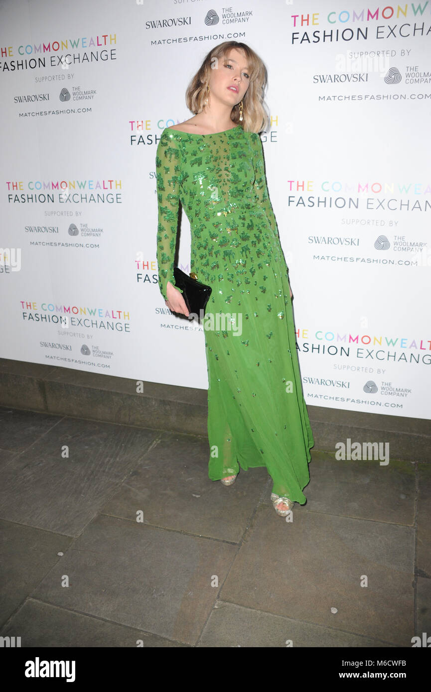 Tess Ward at the VIP viewing of The Commonwealth Fashion Exchange ...