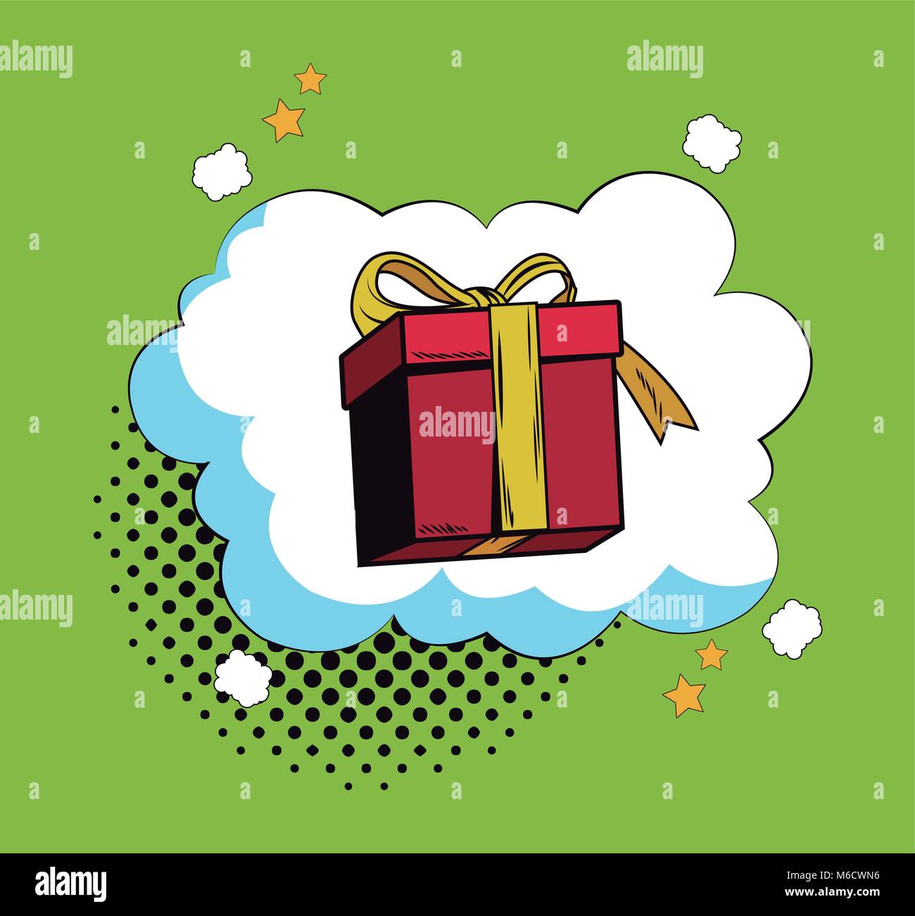 Woman gift box retro Stock Vector Images - Alamy