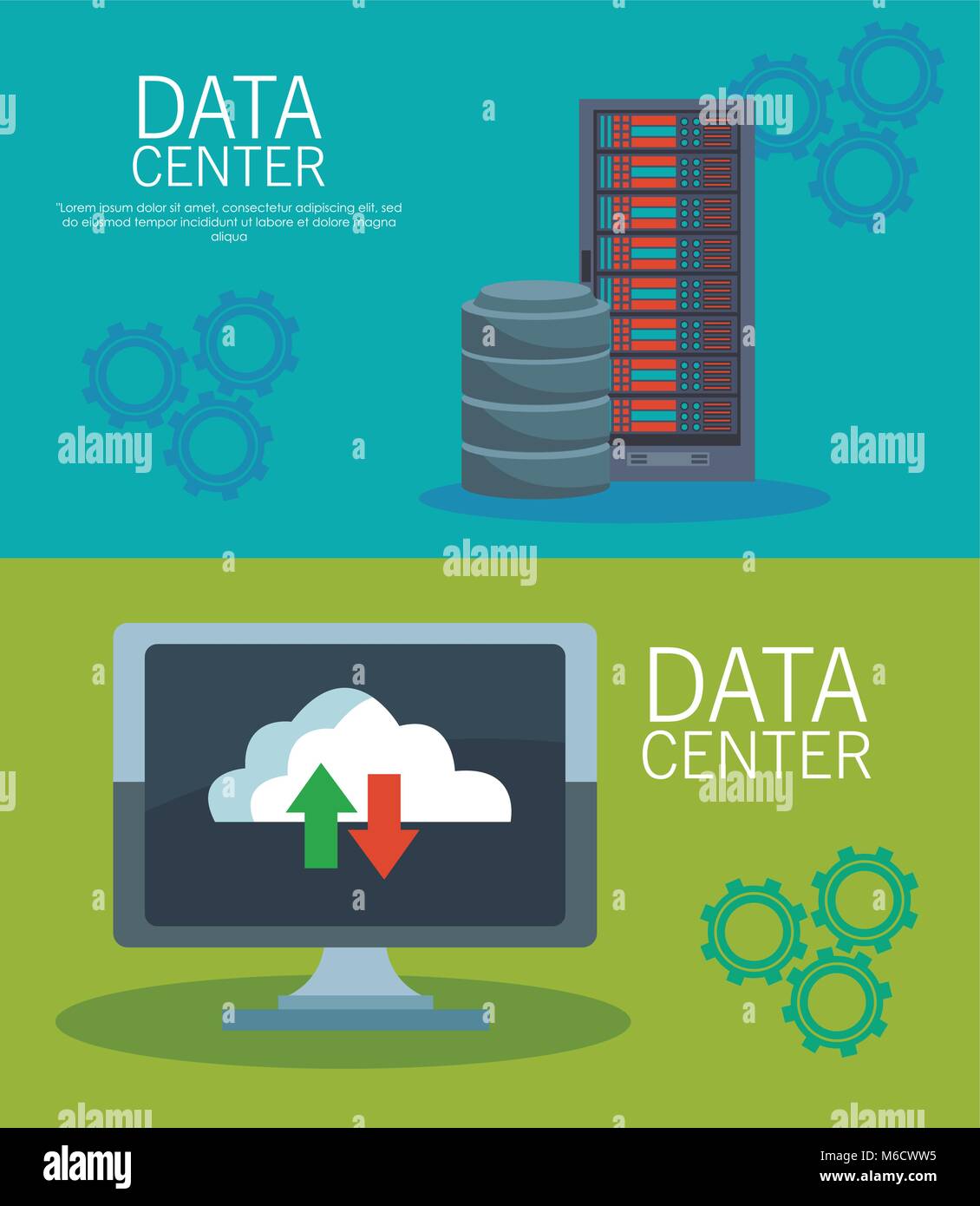 Data collection center Stock Vector Images - Alamy
