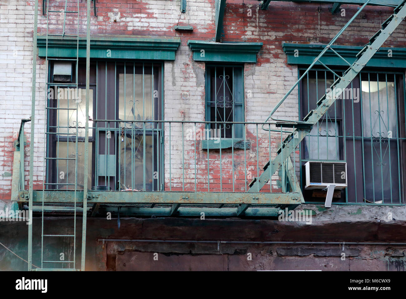 A New York City tenement building fire escape Stock Photo - Alamy