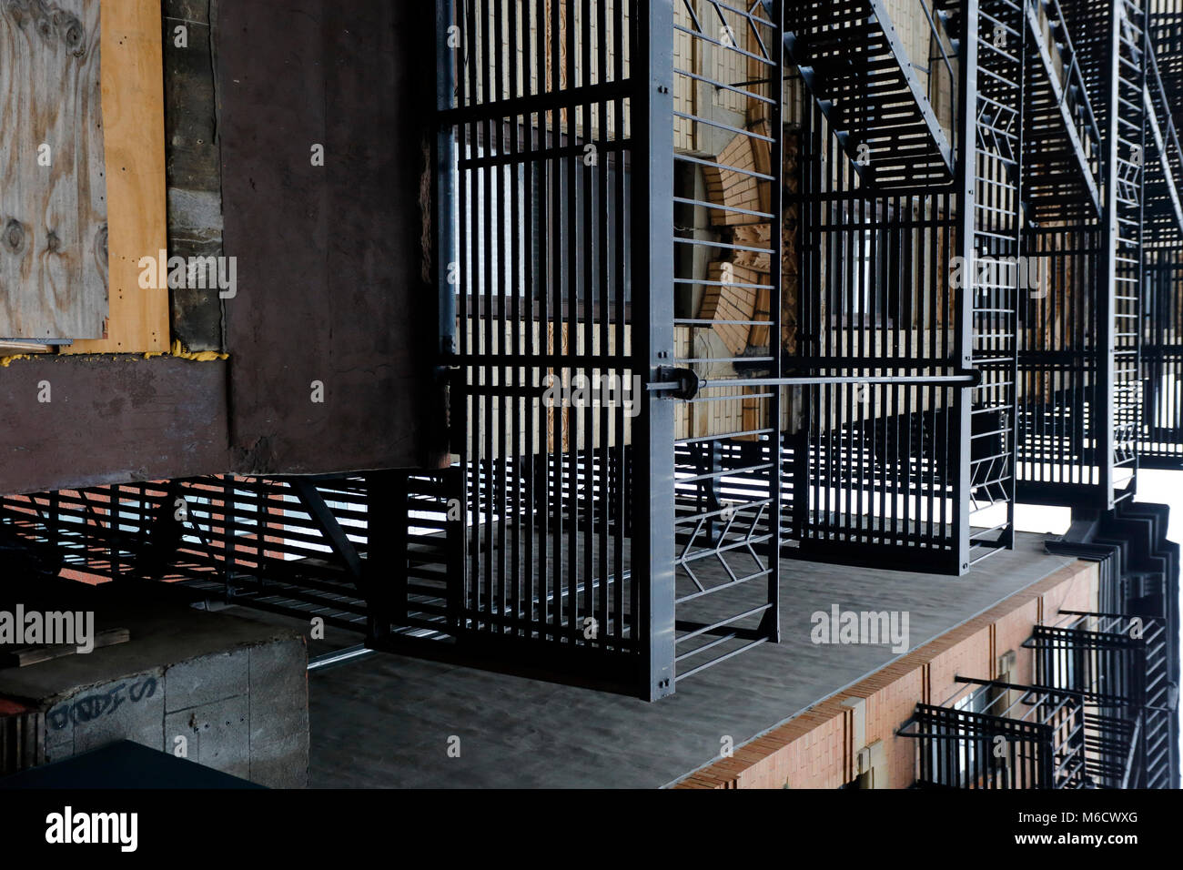 A different dystopian view of New York City, fire escapes turned ...