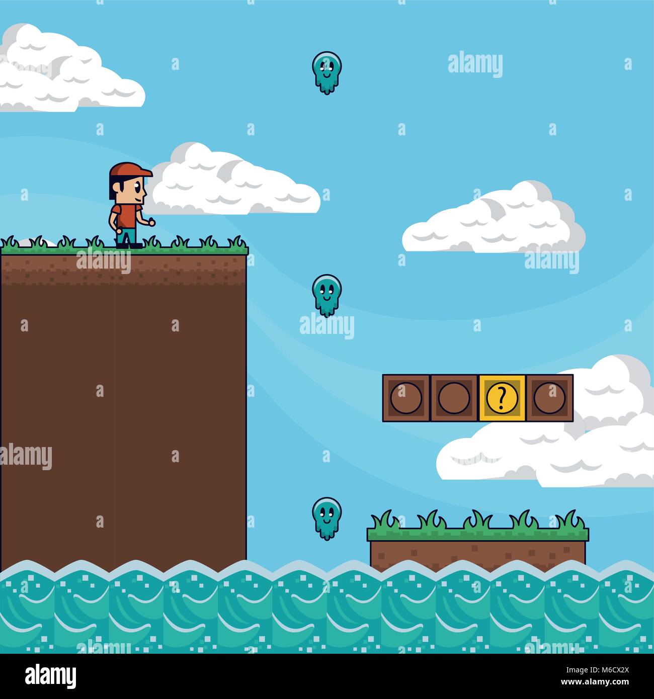 Pixel art skulls hi-res stock photography and images - Alamy