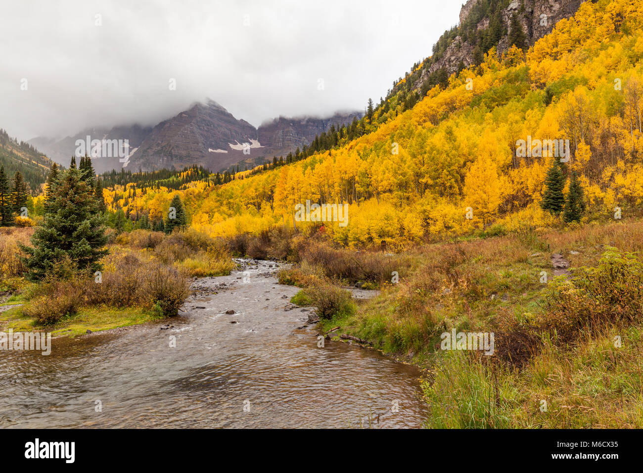 Autumn Landscape at Maroon Bells Aspen Colorado Stock Photo - Alamy