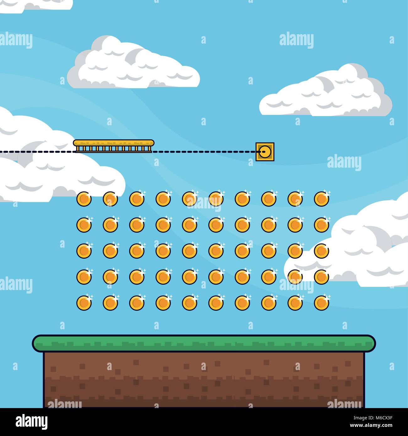 Pixelated game scenery Stock Vector Image & Art - Alamy