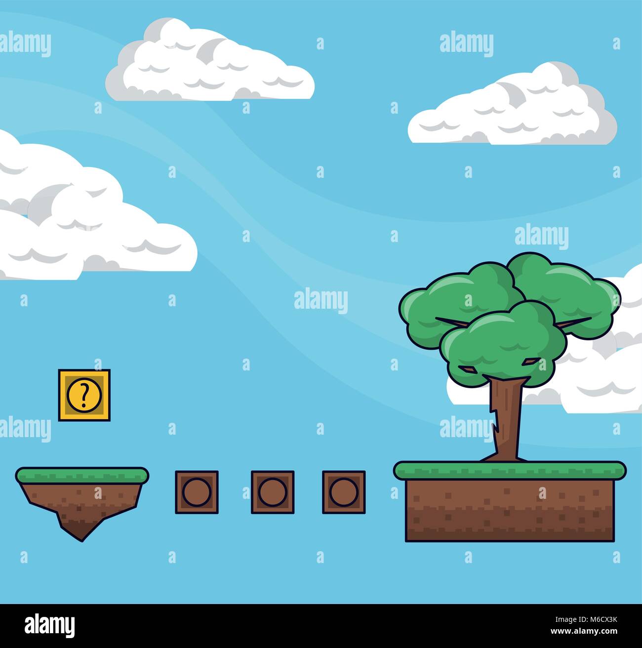 Pixelated game scenery Stock Vector Image & Art - Alamy