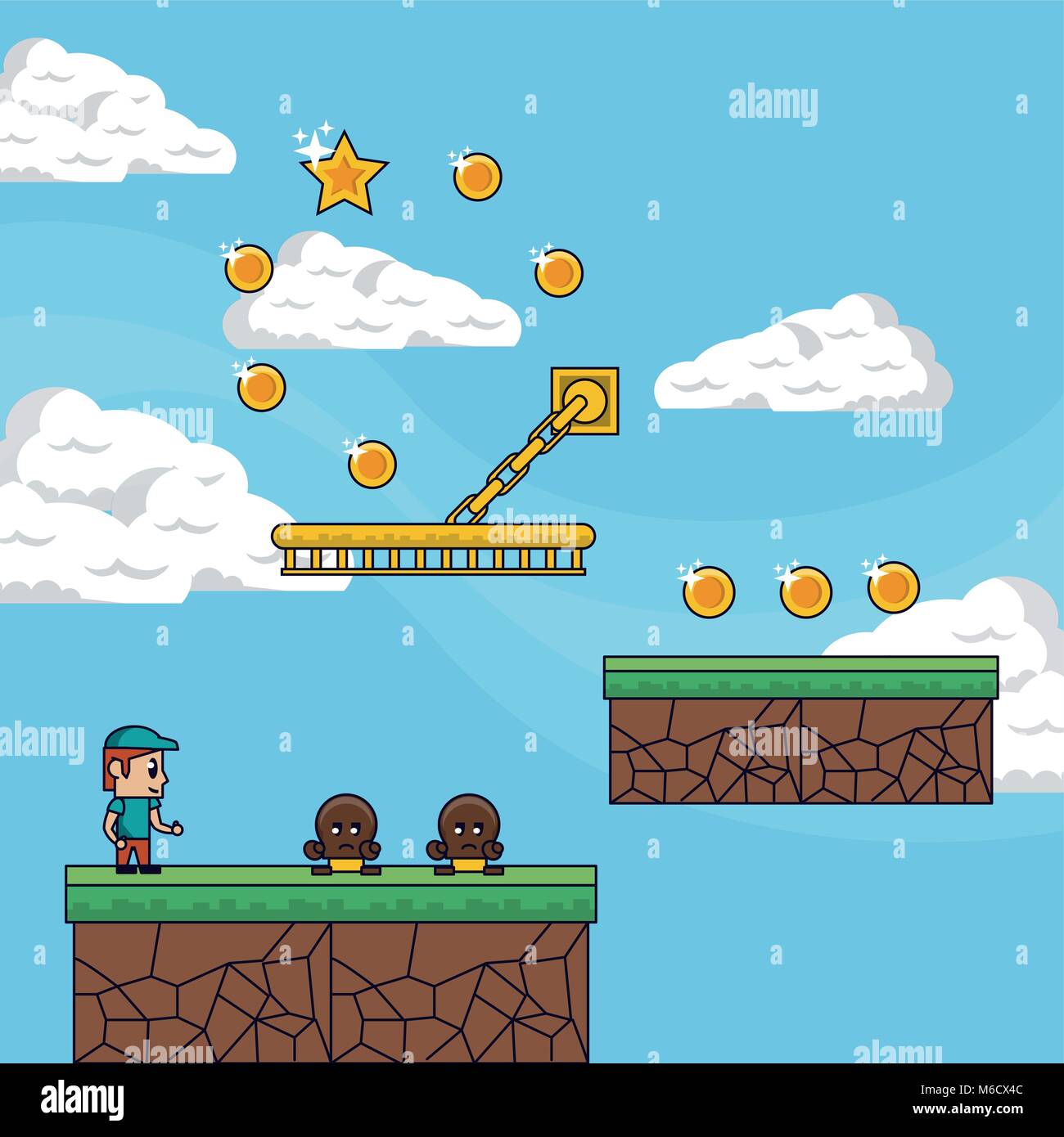 Pixelated game scenery Stock Vector Image & Art - Alamy