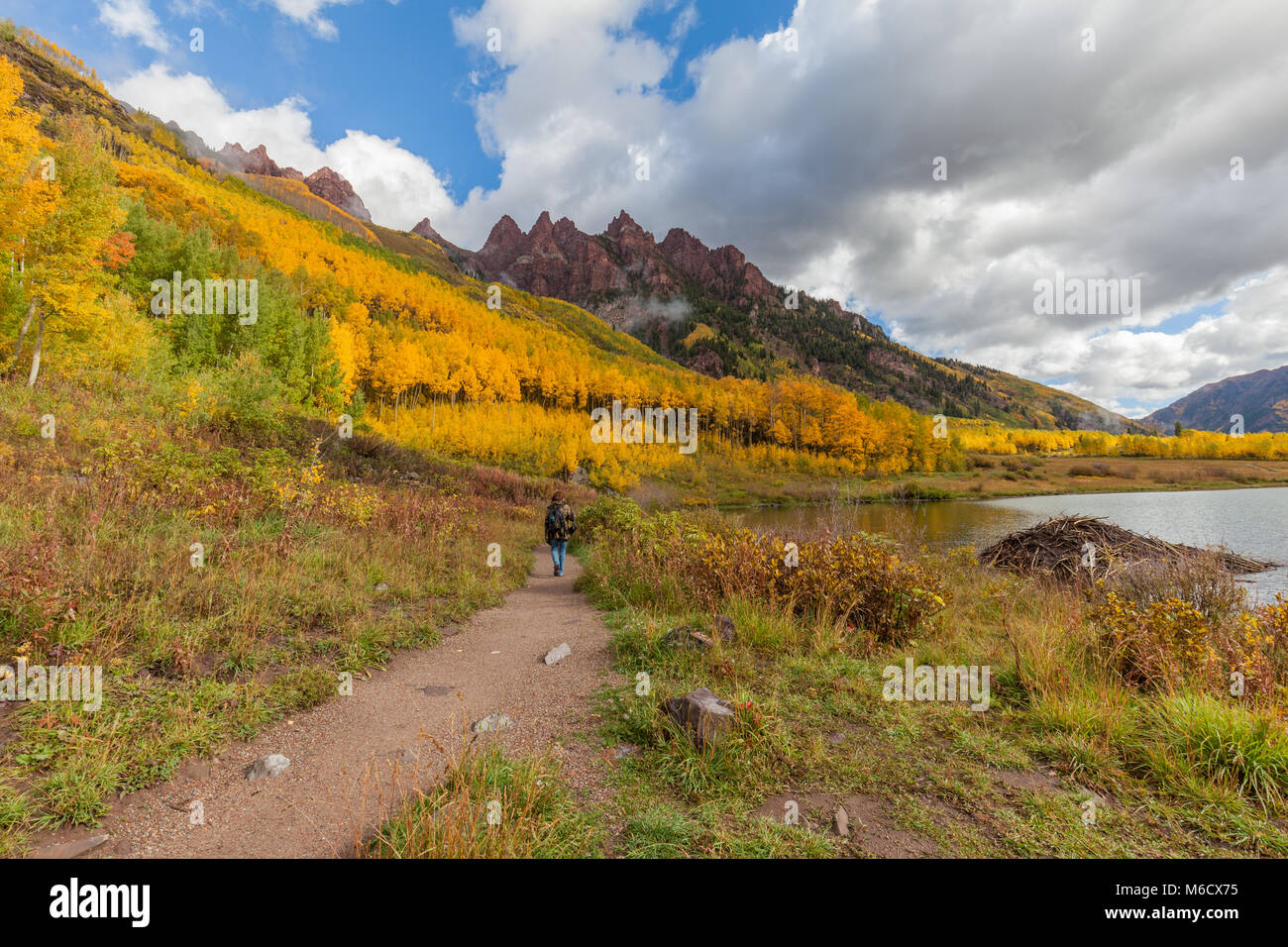 Autumn Landscape at Maroon Bells Aspen Colorado Stock Photo - Alamy