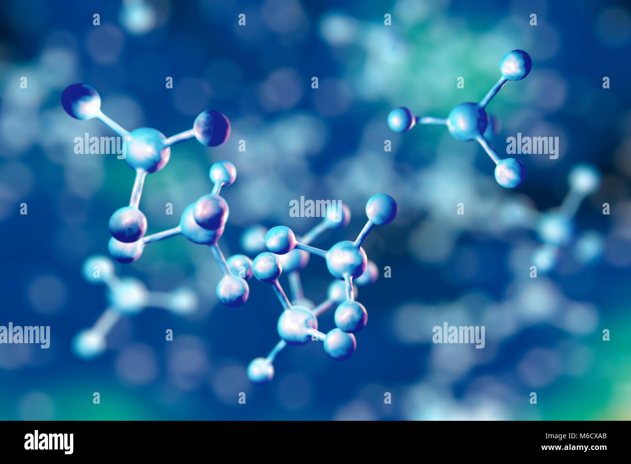 Abstract molecule model, illustration Stock Photo - Alamy