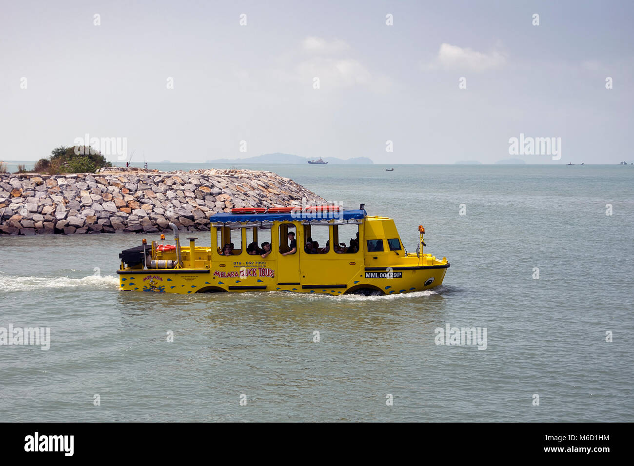 Melaka, Malaysia - August 2, 2015: Famous duck tours attraction with an ...