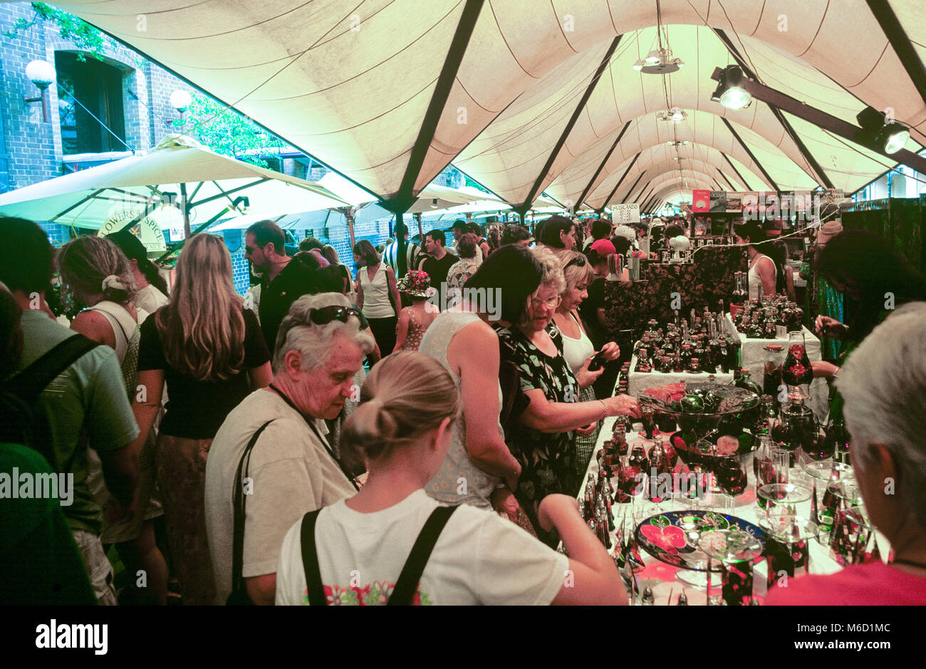 the Historic Rocks District in Sydney, Australia. Pictured: The Rocks ...