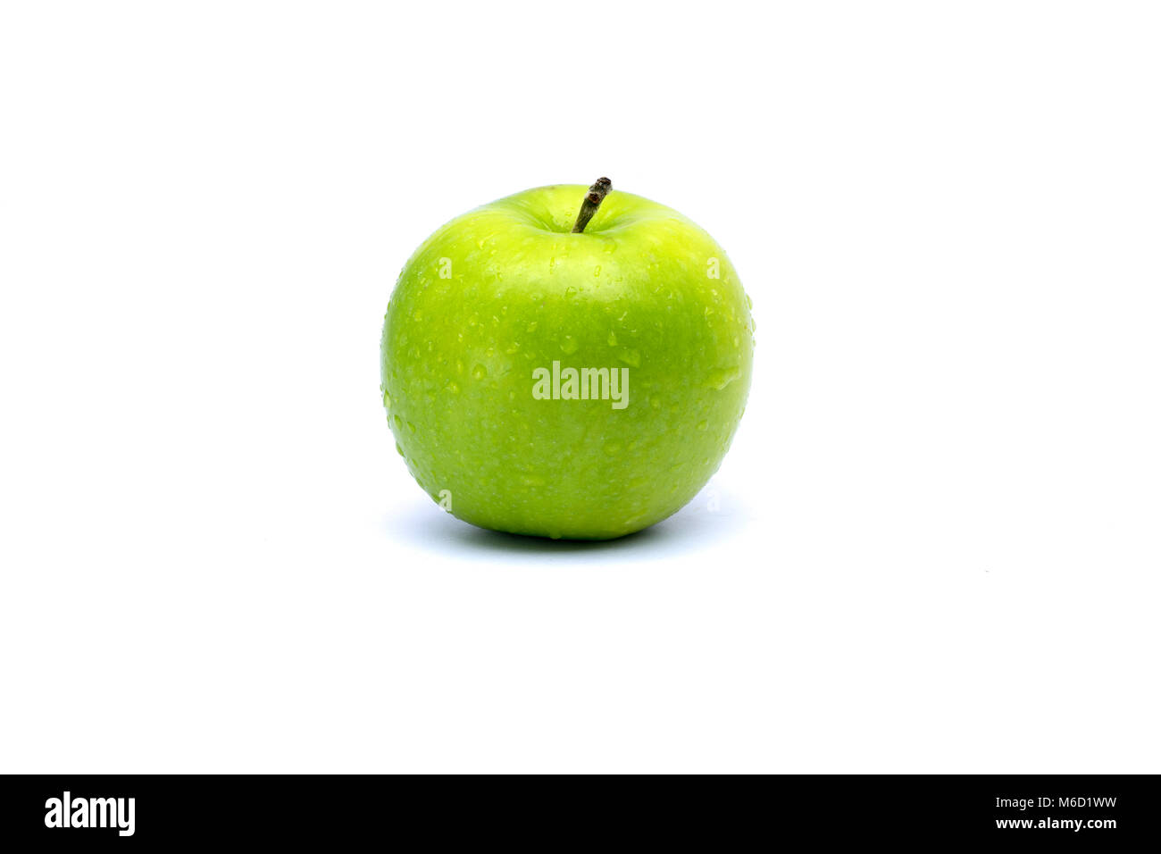 Perfect Fresh Green Apple Isolated on White Background Stock Photo - Alamy