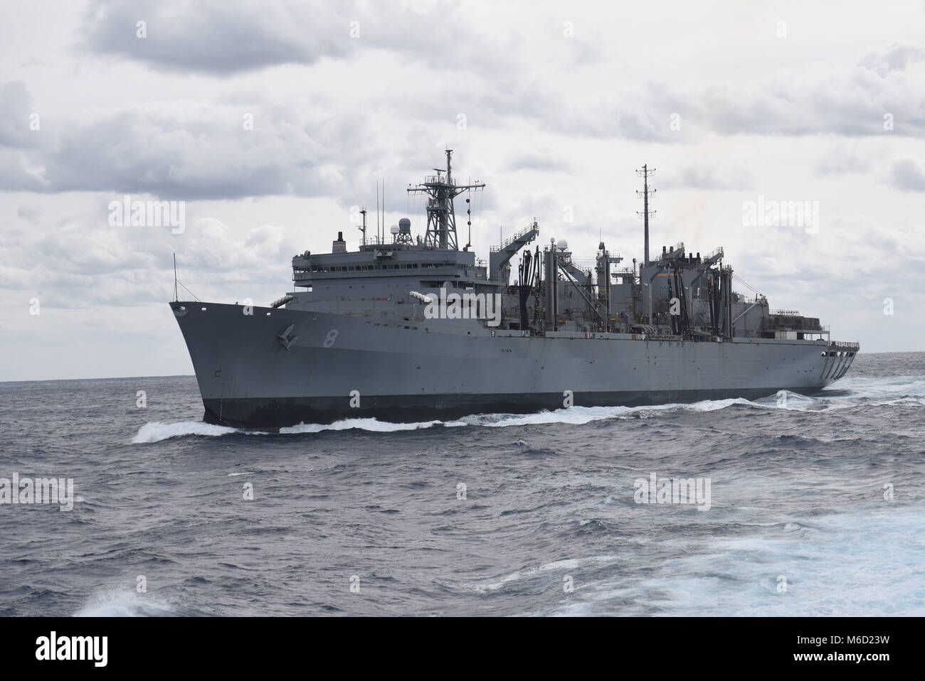 180228-N-AC802-037 ATLANTIC OCEAN (Feb. 28, 2018) USNS Arctic (T-AOE 8 ...