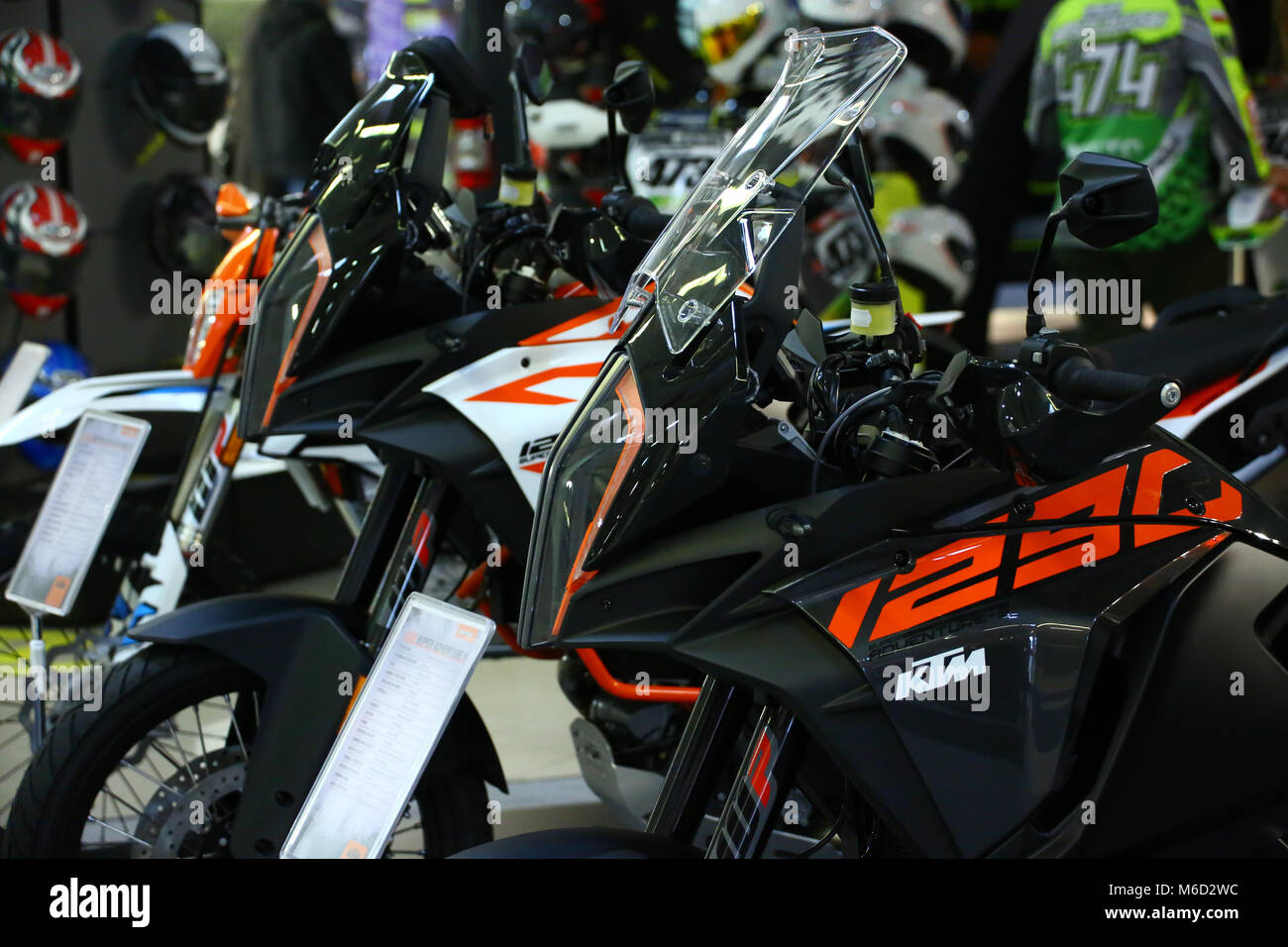 Nadarzyn, Poland, 2nd March 2018: Motorcyle Show opens at PTAK Expo ...
