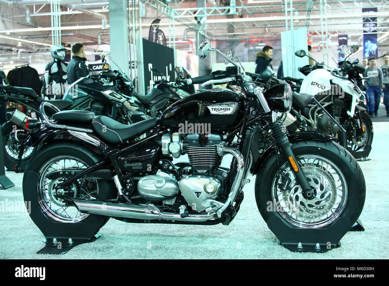 Nadarzyn, Poland, 2nd March 2018: Motorcyle Show opens at PTAK Expo ...