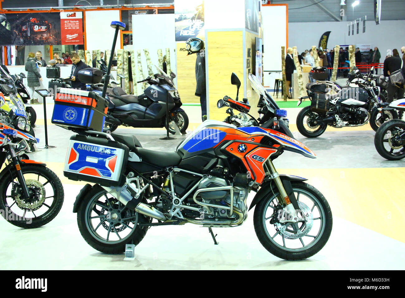 Nadarzyn, Poland, 2nd March 2018: Motorcyle Show opens at PTAK Expo ...