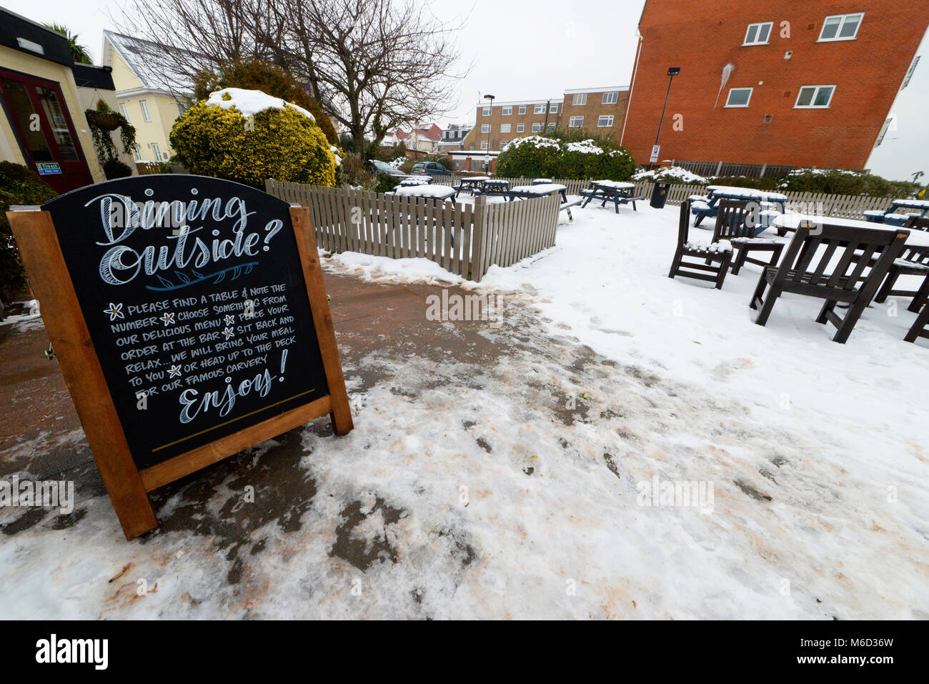 Visitors to the Toby Carvery in Thorpe Bay, Southend on Sea, have the ...
