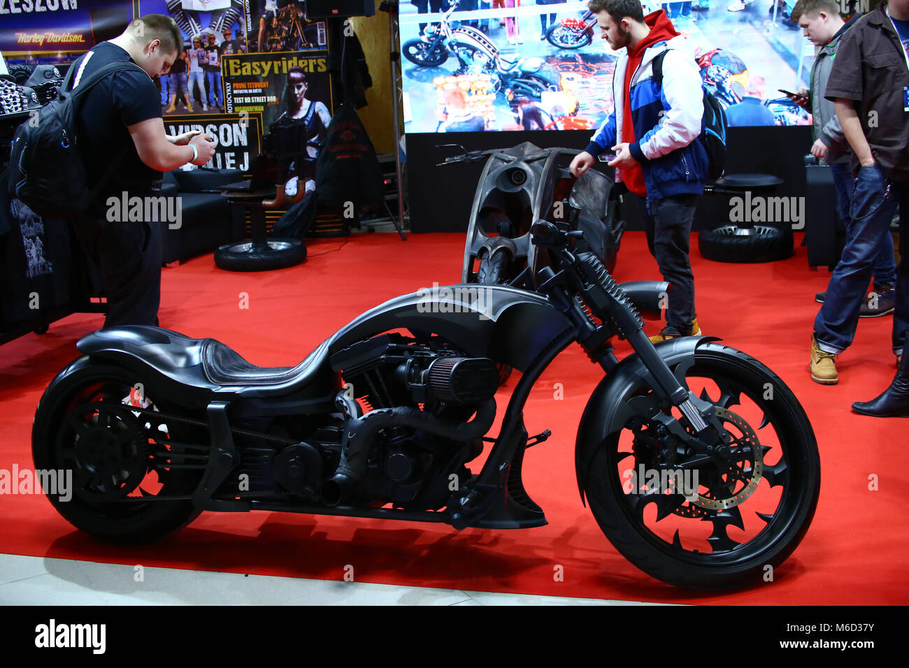 Nadarzyn, Poland, 2nd March 2018: Custom bike and oldtimer motorcycle ...