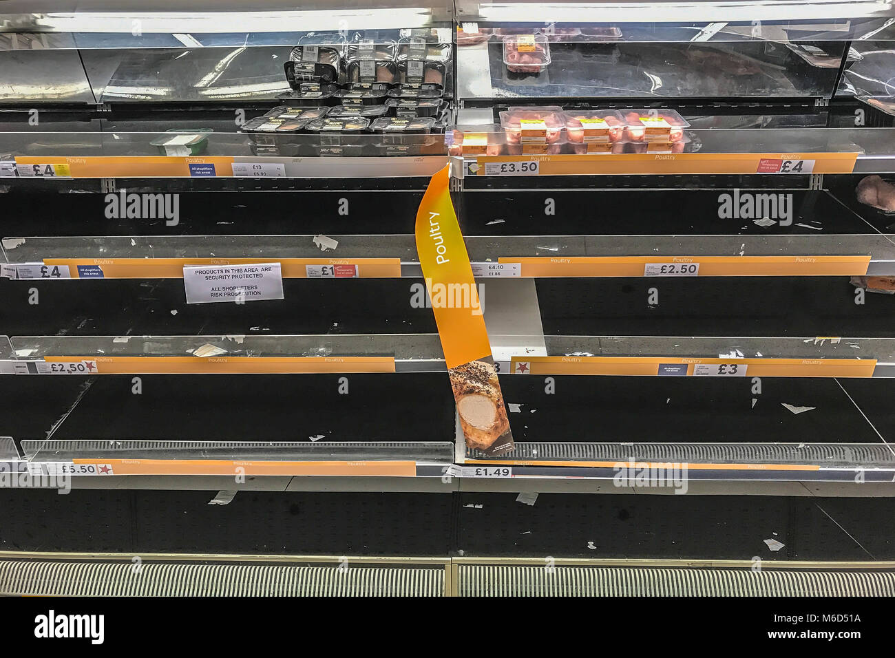 Inverness, Scotland, UK 2nd March 2018 UK Weather: Many of the shelves ...