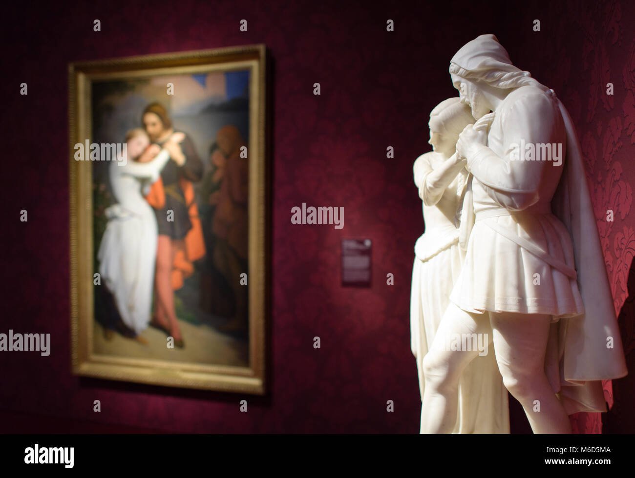 22 Febuary 2018, Germany, Munich: The marble sculpture "Faust and ...