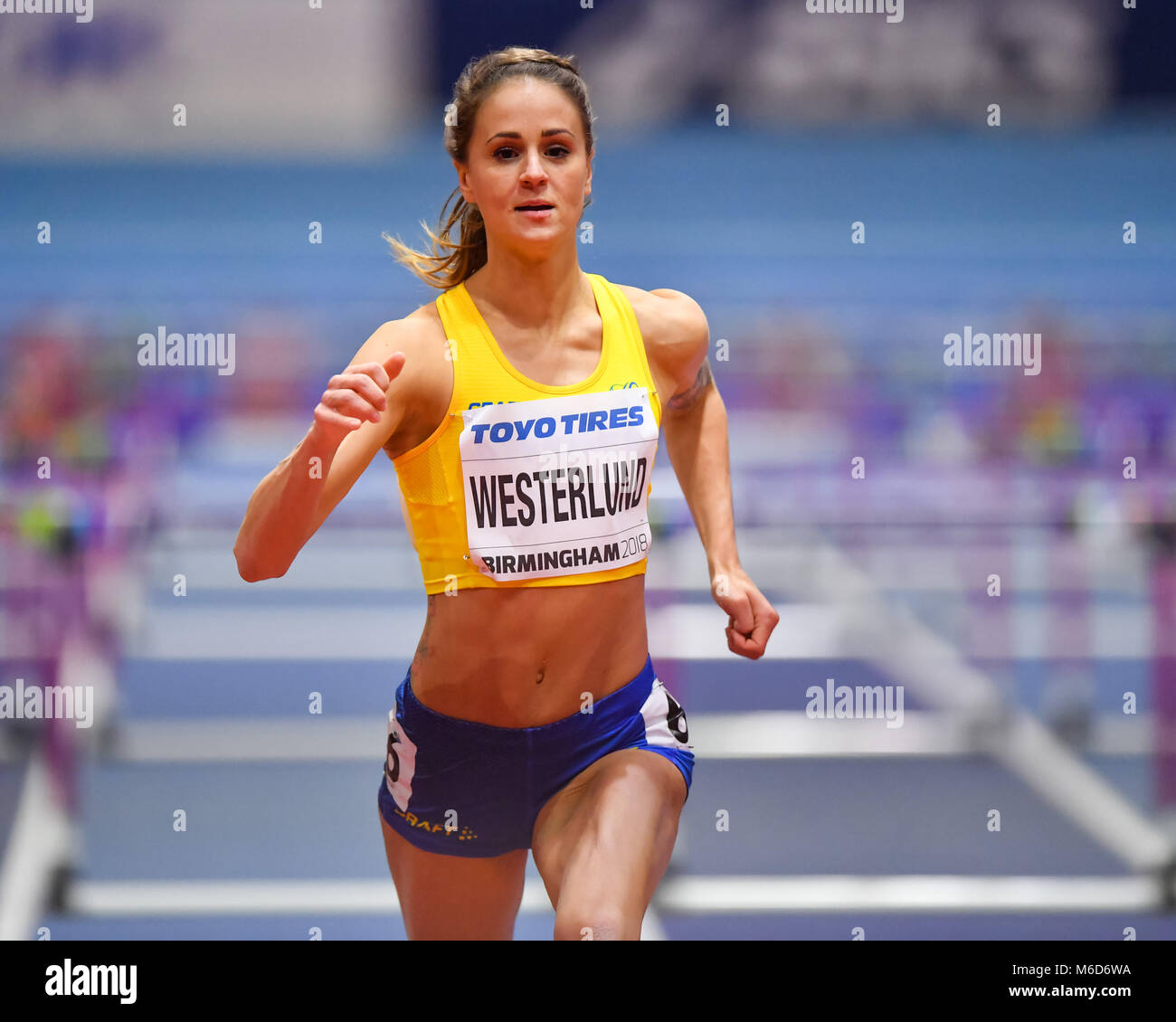 Birmingham, UK. 2nd March, 2018. Elin Westerlund (6, SWE) in Women's ...