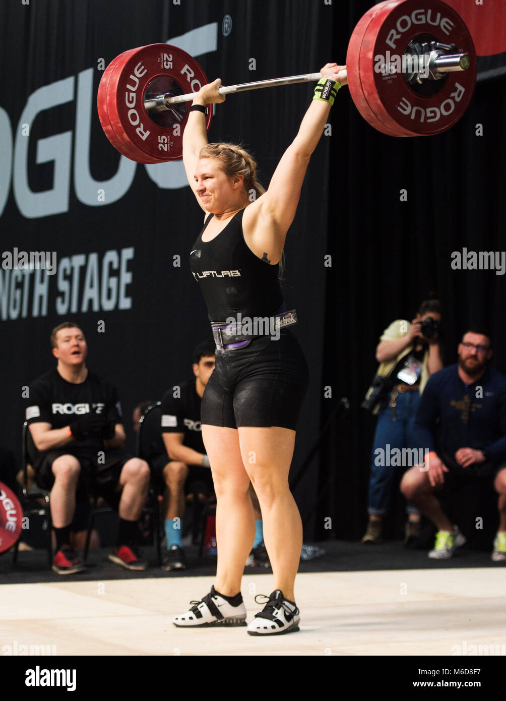 Columbus, Ohio, USA. 2 March, 2018. Paige Scott competes in the clean ...