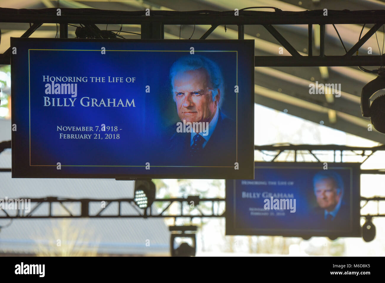 Charlotte, NC, 2 March, 2018. At what is now known as "Billy Graham's ...