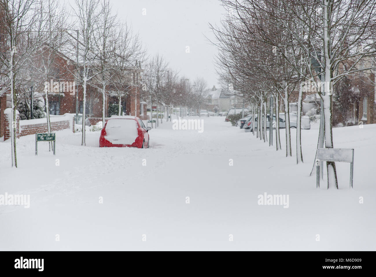 Celbridge, Kildare, Ireland. 02 Mar 2018: Ireland weather. Storm Emma ...
