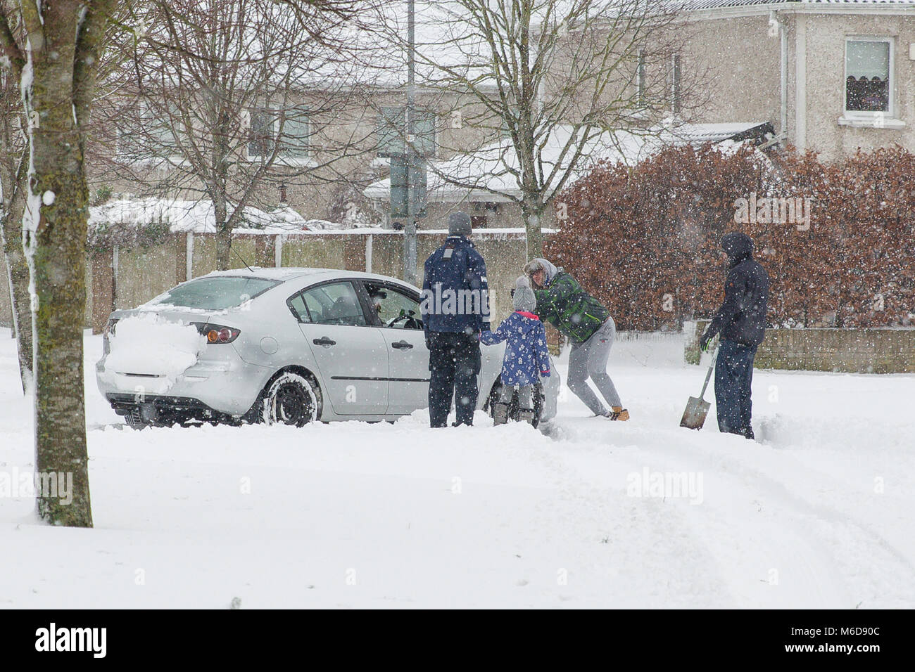 Celbridge, Kildare, Ireland. 02 Mar 2018: Ireland weather. Storm Emma ...