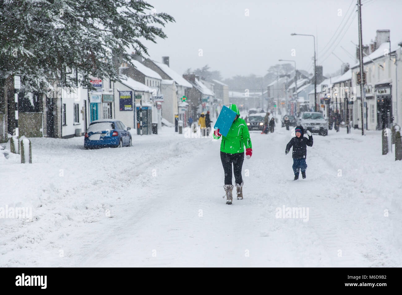 Celbridge, Kildare, Ireland. 02 Mar 2018: Main street in Celbridge ...