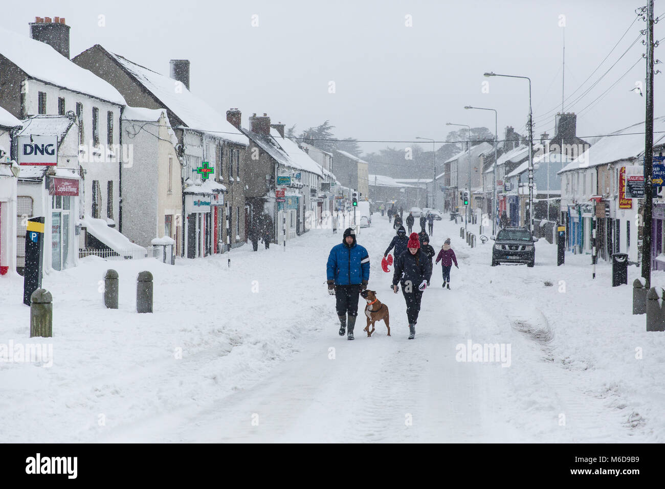 Celbridge, Kildare, Ireland. 02 Mar 2018: Main street in Celbridge ...