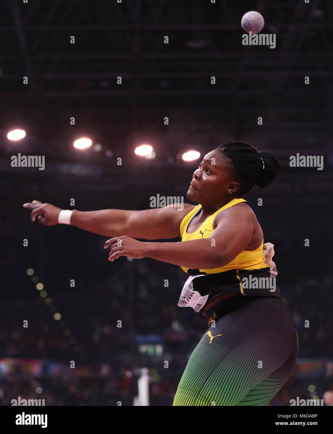 Birmingham. 2nd Mar, 2018. Danniel Thomas-Dodd of Jamaica competes ...