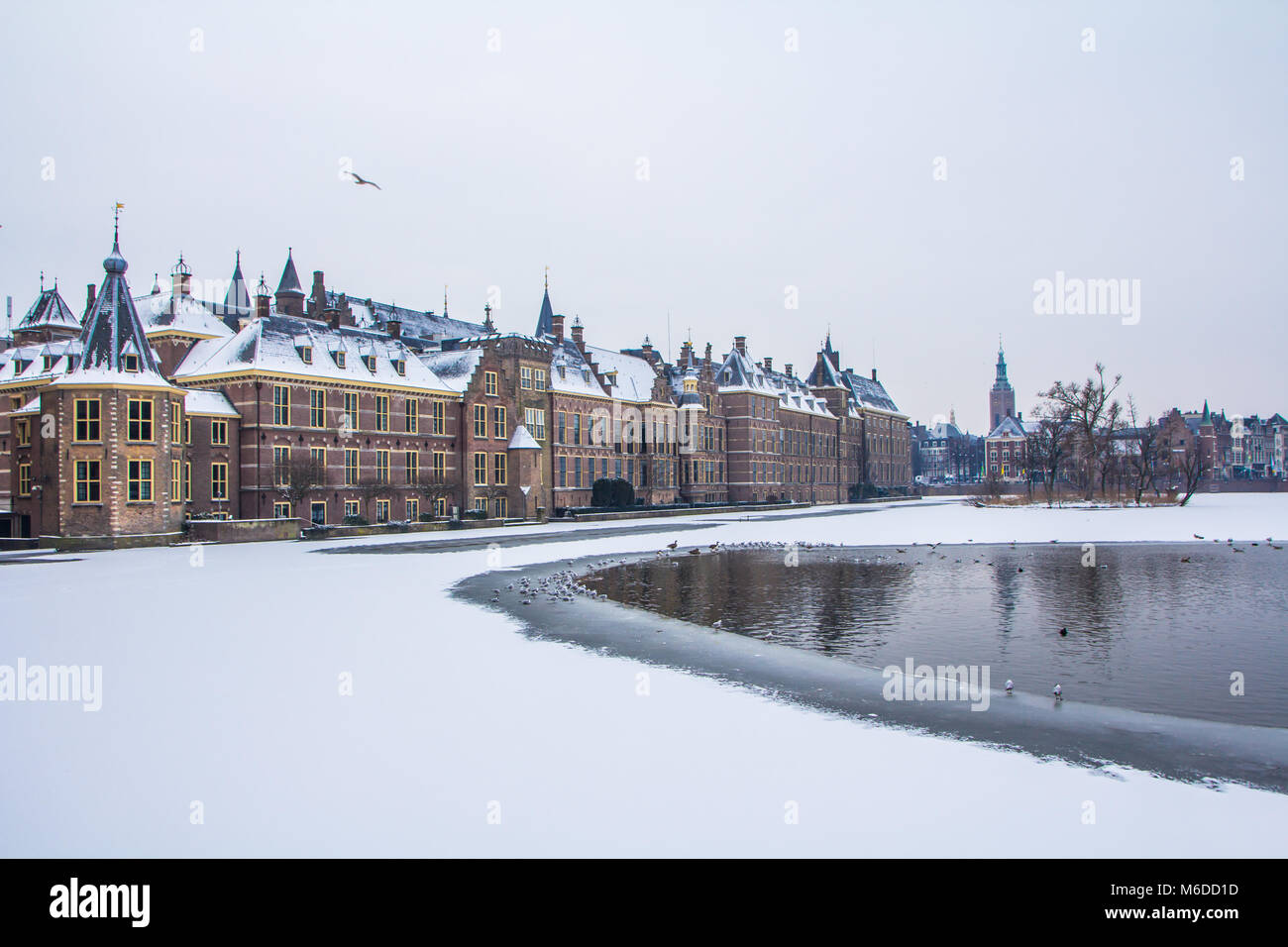 The Hague, the Netherlands - March 3 2018: Binnenhof and mauritshuis ...