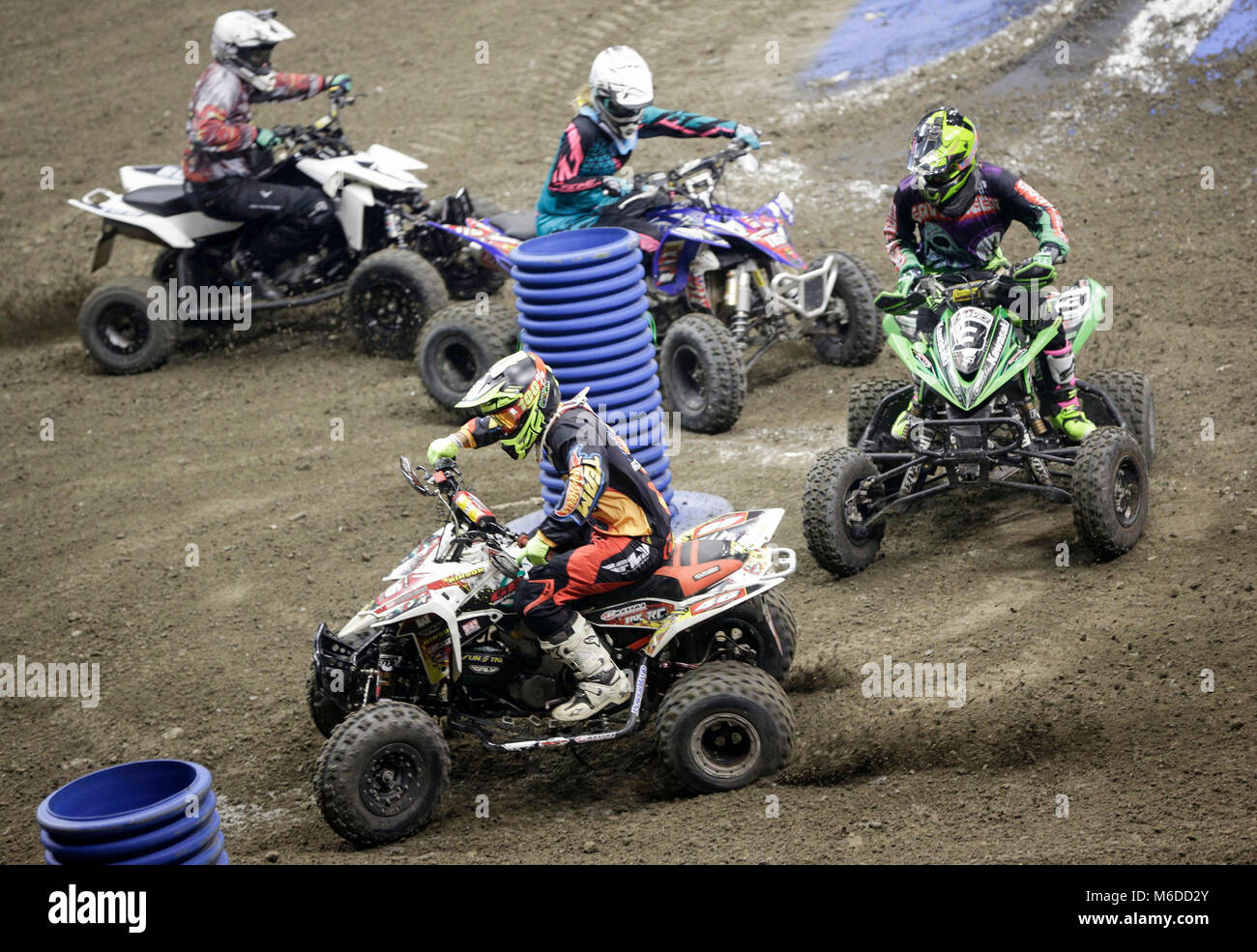 Vancouver, Canada. 2nd Mar, 2018. Four-wheeler ATVs (all-terrain ...