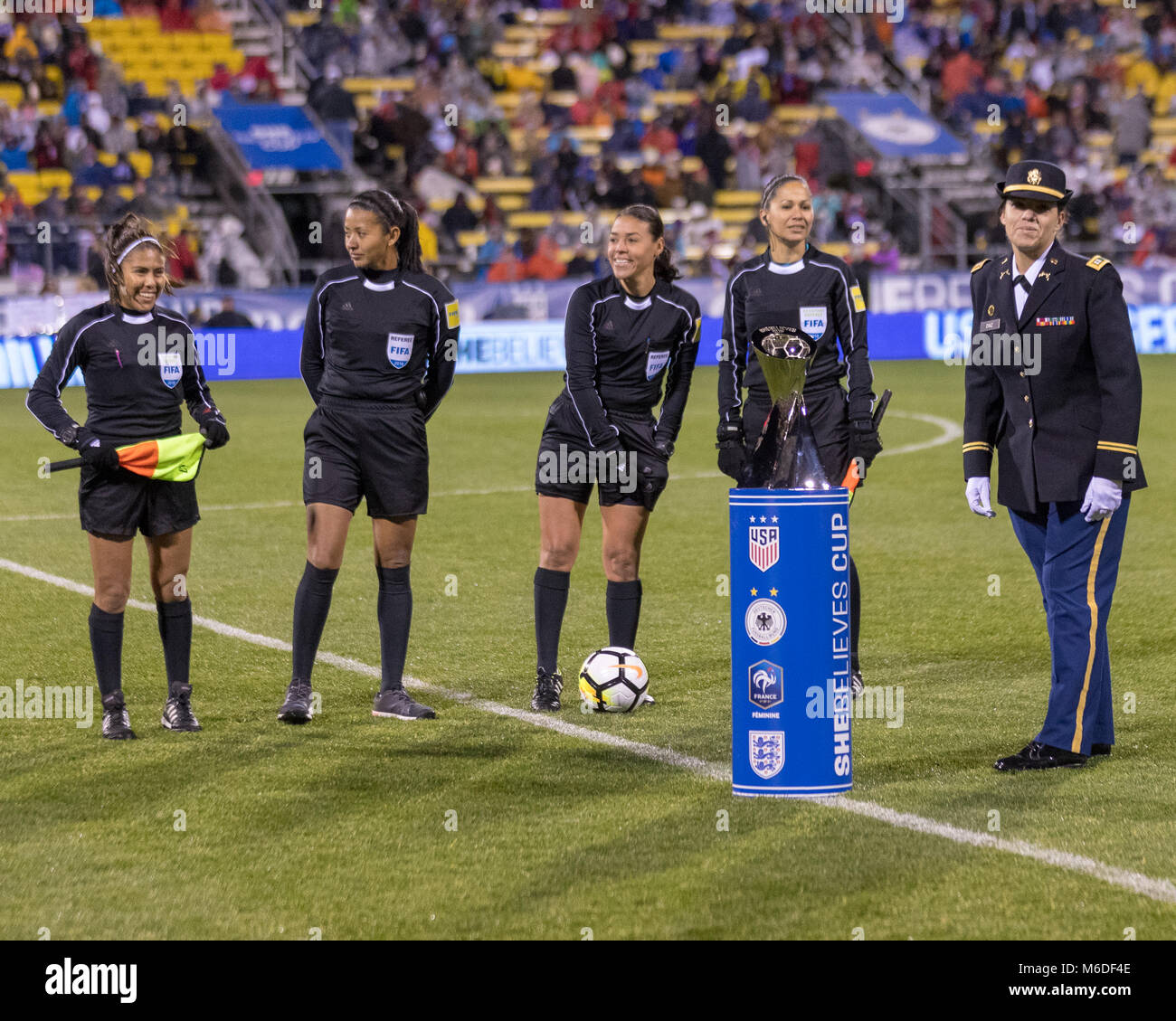 Coin Toss with Honorary Starter Stock Photo - Alamy